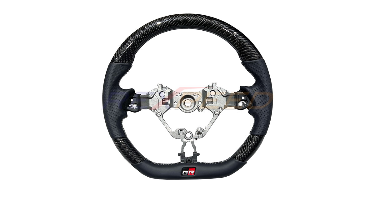 GR86 / BRZ 2022+ Carbon Fiber BLACK Leather Steering Wheel