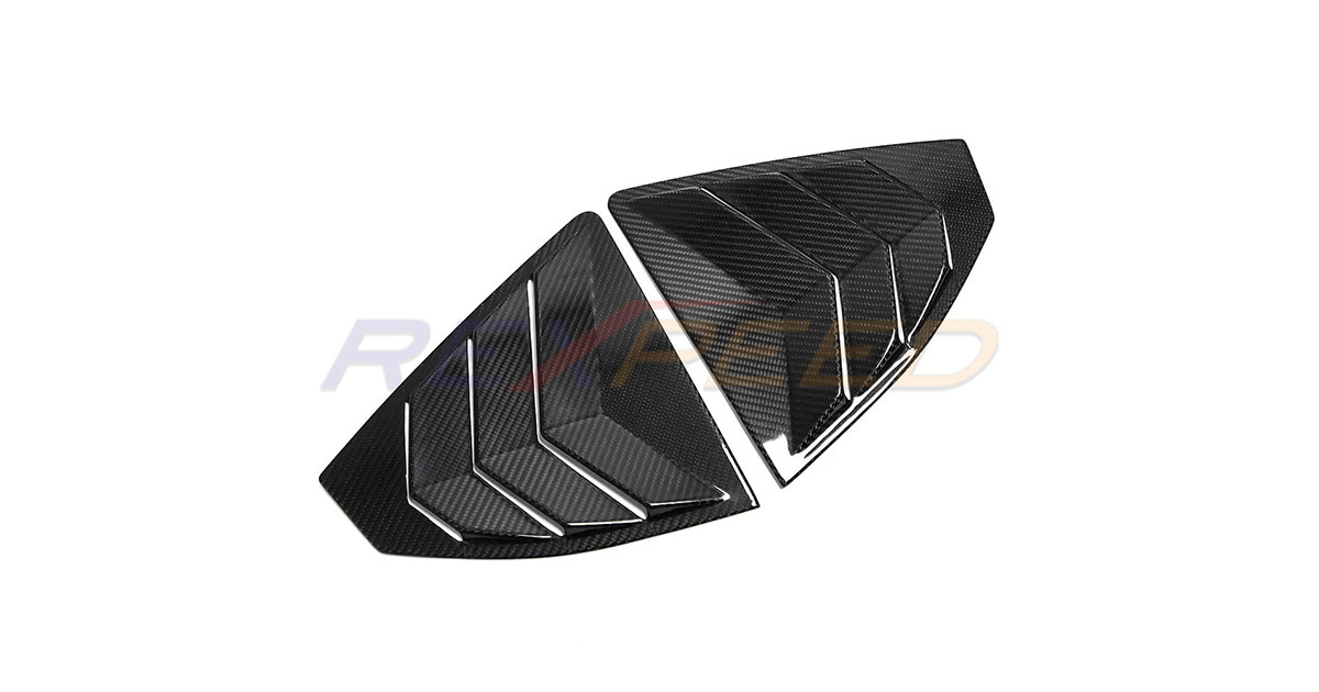 2022+ WRX VB Dry Carbon Rear Window Louver Shutter Covers